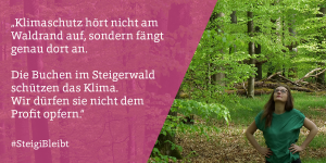 » Klimaschutz hört nicht am Waldrand auf, sondern fängt genau da an ...